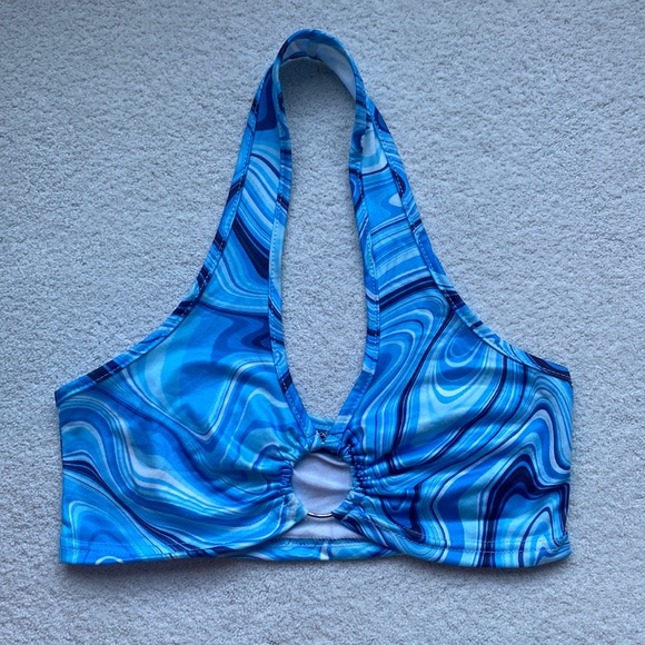 Tops | Funky Rave Marble Halter Crop Top | Poshmark
